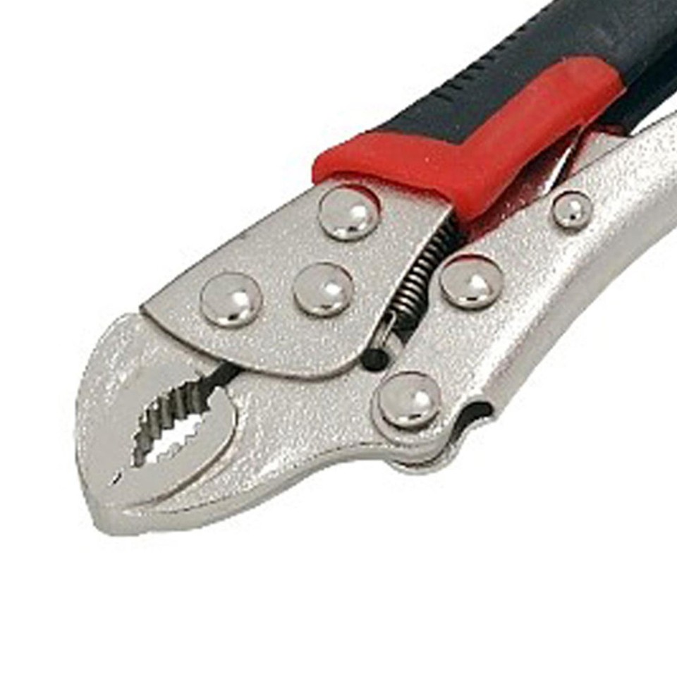 Mini Locking Pliers Set Soft Grip Handles Curved Jaw / Long Nose / C ...