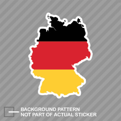 Germany Shaped German Flag Sticker Decal Vinyl country deutschland | eBay