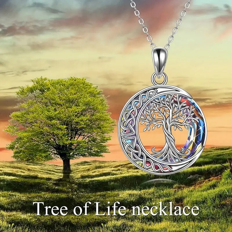 Elegant 925 Sterling Silver Rainbow Mystical Fire Topaz Tree Of Life ...