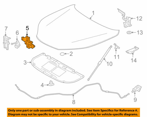 53510-78010 Toyota Lock assy, hood 5351078010, New Genuine OEM Part | eBay