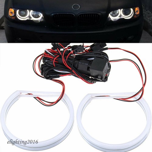 131MM White Halo Ring Cotton Light SMD LED Angel Eyes For BMW E36 E38 E39 E46 M3 | eBay