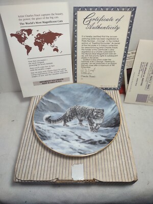 SNOW LEOPARD Plate 1991 Fleeting Encounter by Charles Frace | eBay