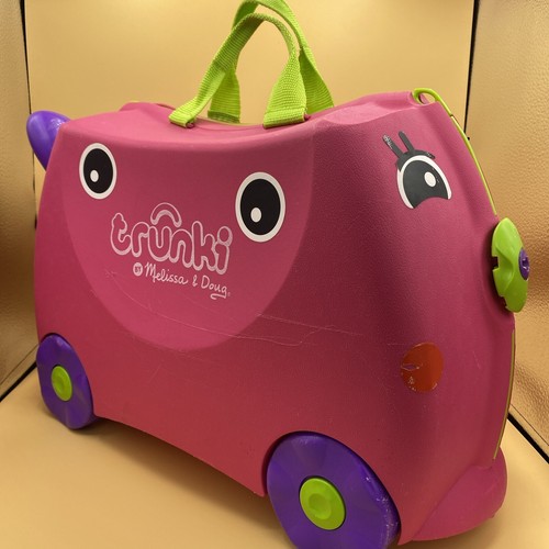 Melissa & Doug Trunki Suitcase Trixie Pink Ride-on Luggage Child Wheels ...