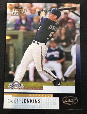 GEOFF JENKINS Milwaukee Brewers 2004 Leaf Press Proof #151 Silver MLB ...