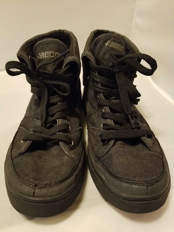 Vintage MECCA USA Black Canvas Shoes Sneakers OG 90s Streetwear Rap ...