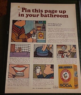 Arm & Hammer Baking Soda Print Ad Advertisement 1968 10x13 | eBay