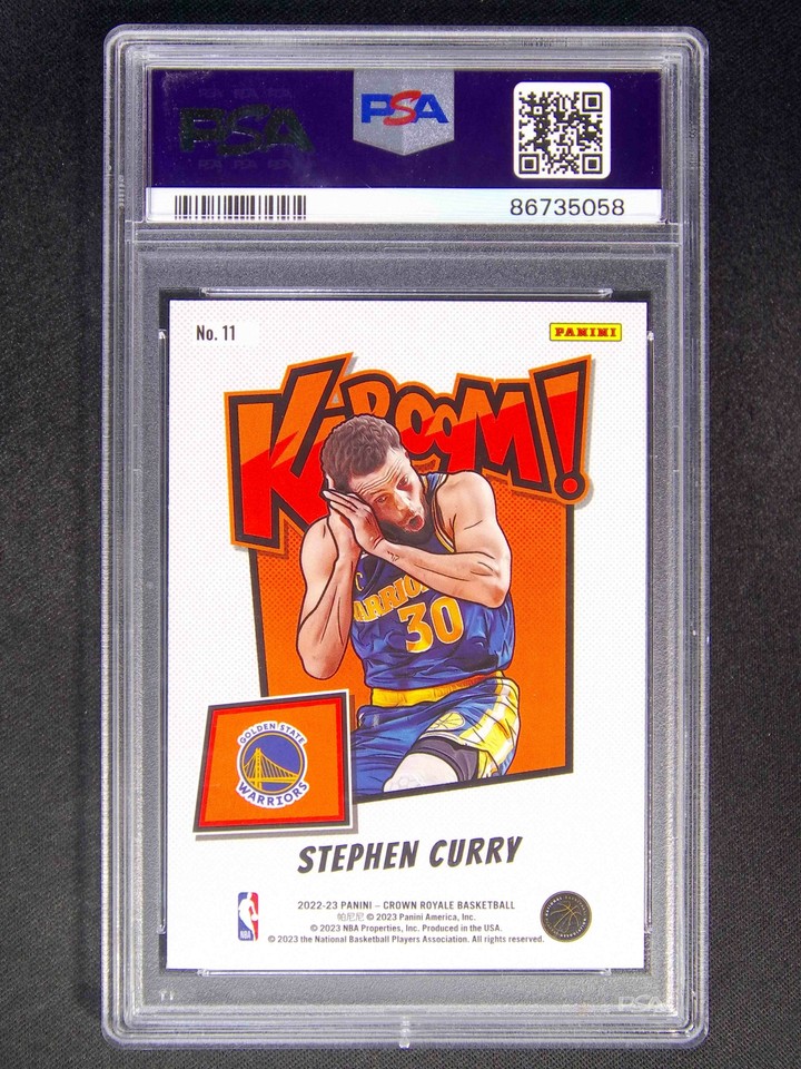 2022-23 Panini Crown Royale Stephen Curry #11 Kaboom Case Hit SSP PSA 9 ...