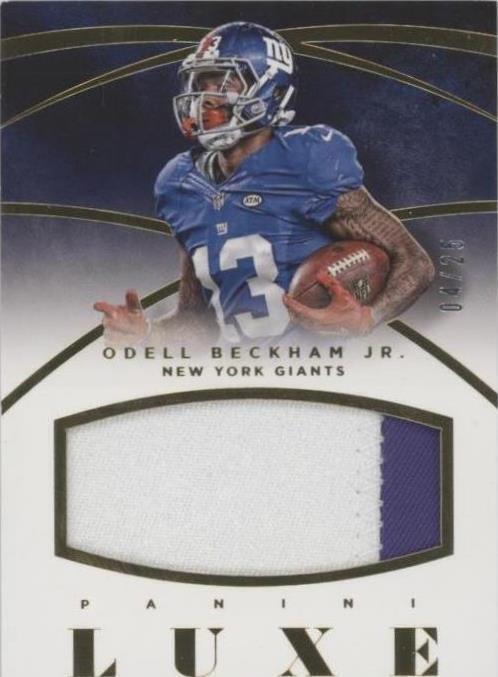 2015 Panini Luxe - Luxe Memorabilia Prime Odell Beckham Jr. #LM-OB /25 ...