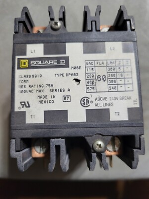 Square D Class 8910 Type DPA82 600VAC 75A Contactor COIL | eBay