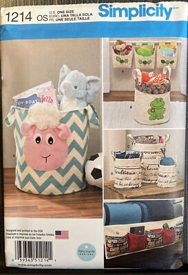 Simplicity 1214 Home decor Organizers Storage Bins Totes Sewing Pattern ...