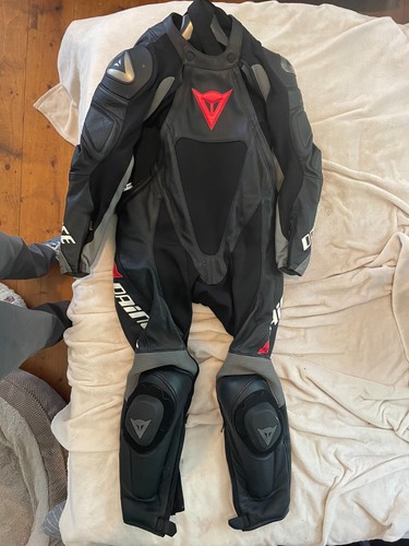 DAINESE RED LINE 1 PIECE RACE RACING TRACK DAY LEATHER SUIT Euro SIZE ...