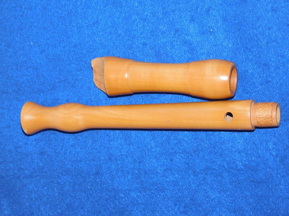 vintage MOLLENHAUER FLUTE à bec SOPRANO en BOIS POIRIER bois INSTRUMENT ...