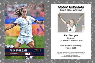 2019 Alex Morgan World Cup Art Cards Editions & Originals Soccer Card ...