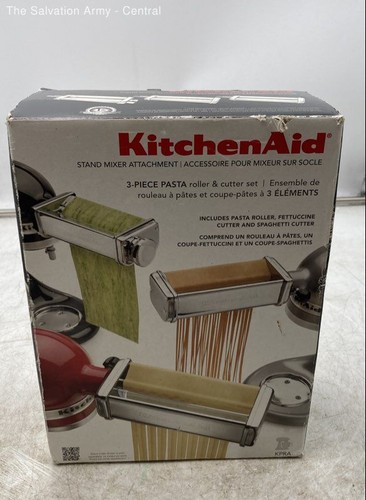 KitchenAid Stand Mixer 3Pc Pasta Roller/Cutter Attachment Set With Box ...