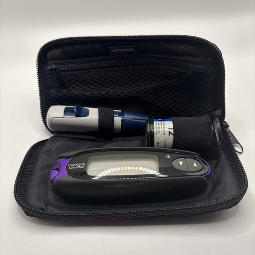 ONE TOUCH Ultra Mini Blood Glucose Monitor Meter Glucometer W/Case ...