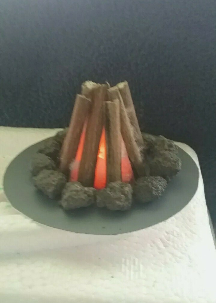 O Scale Lighted Campfire with Orange Flickering LED Light | eBay