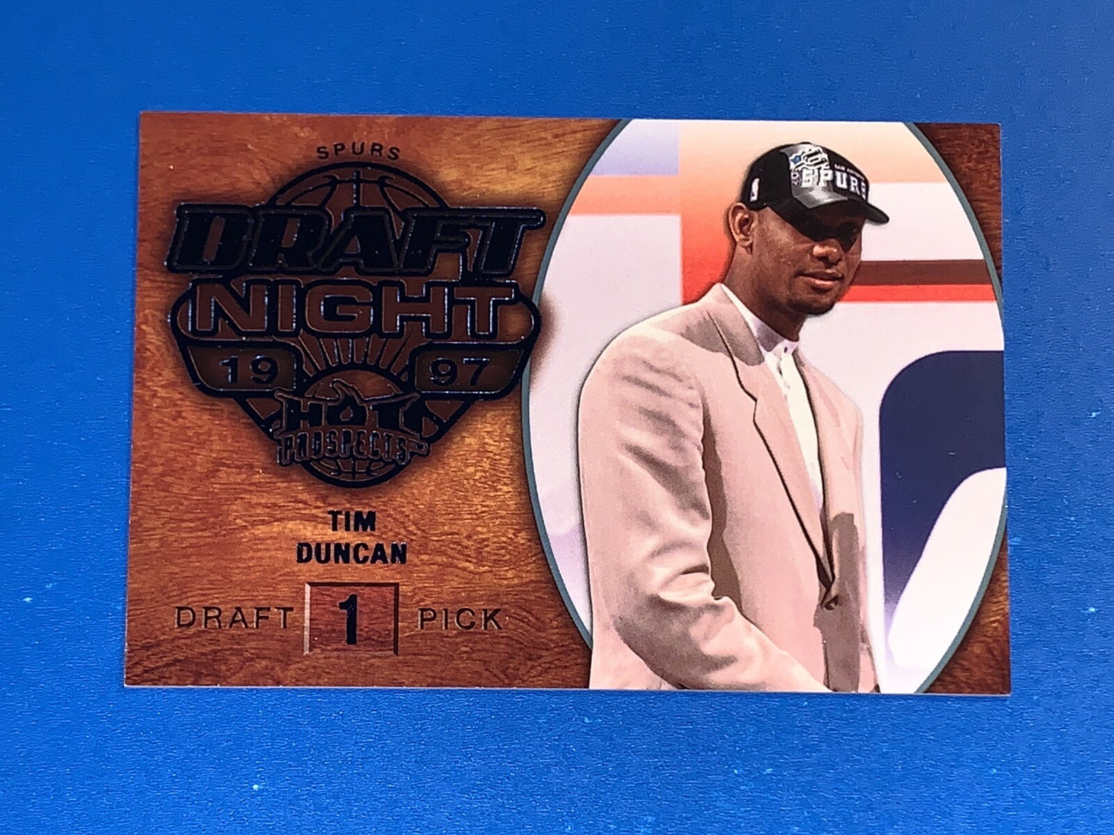 2008-09 Hot Prospects Draft Night Blue Tim Duncan #97 San Antonio Spurs ...