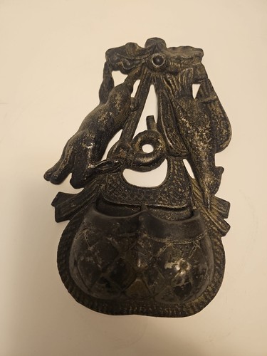Hunting Motif Rabbit, Bird, Bag Horn Match stick holder Heavy Cast ...