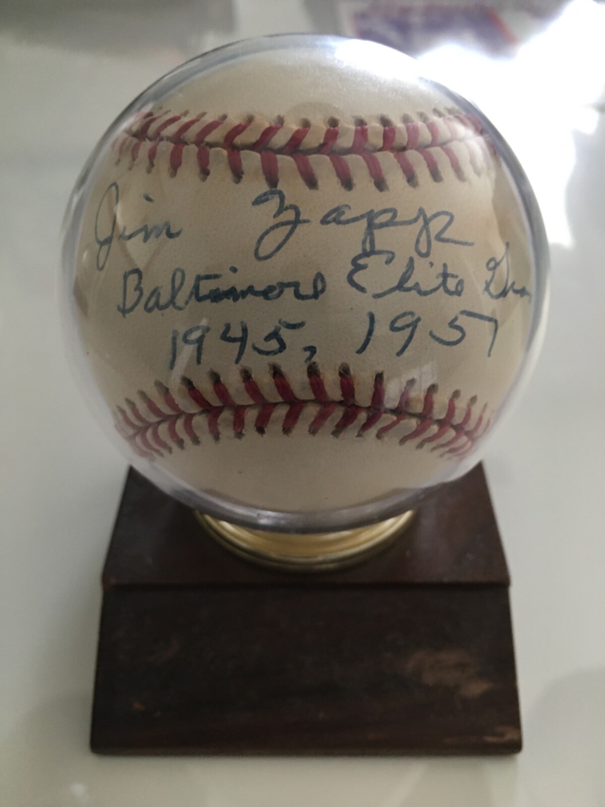 Jim Zapp Negro League Autographed Signed Baseball W/Inscription and ...