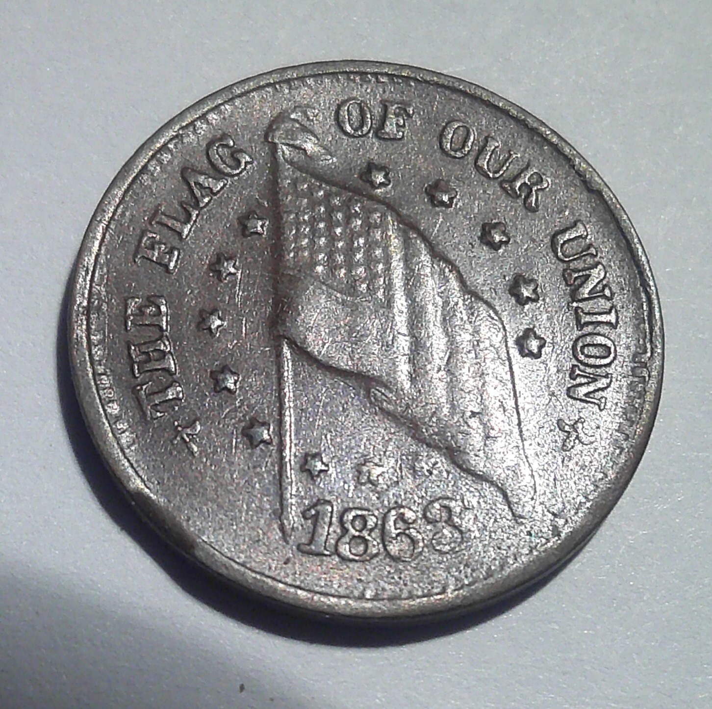 1863 The Flag of our Union /Patriotic token #9/211 Very scarce token & rarer | eBay