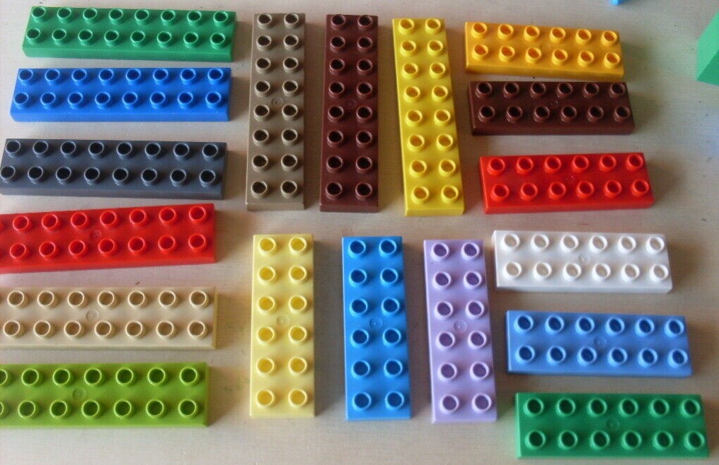 Lego Duplo Various Lengths And Coloured Plates Bases | eBay UK