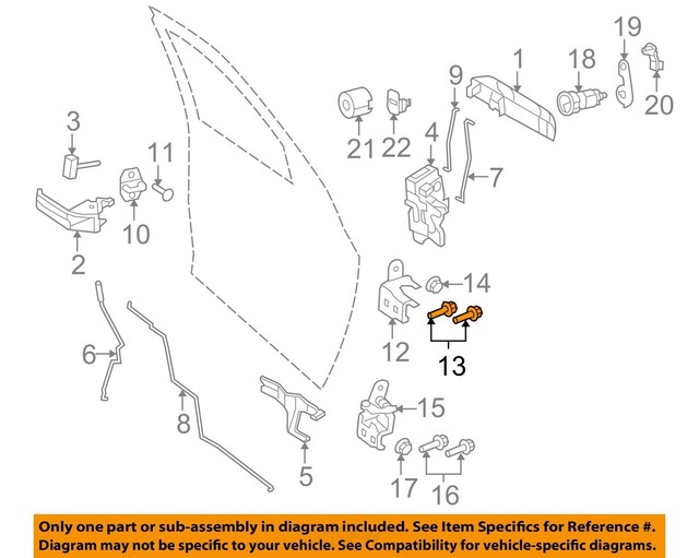 Chrysler OEM Front Door-lower Hinge Bolt 6507742AA for sale online | eBay