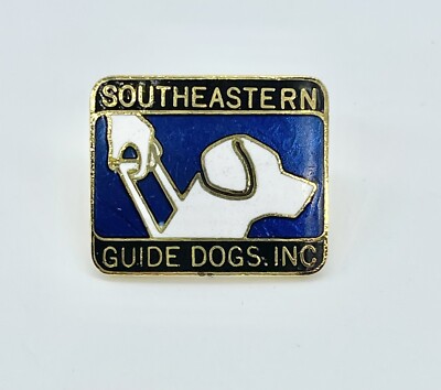 Vintage Southeastern Guide Dogs Inc. Gold Tone & Enamel 3/4” Lapel Hat ...