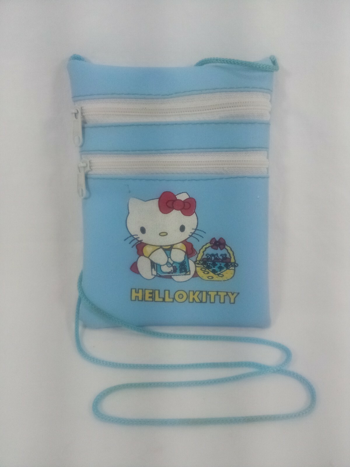Vintage HELLO KITTY Purse Pouch Girls Handbag Blue Japan Sanrio RARE ...
