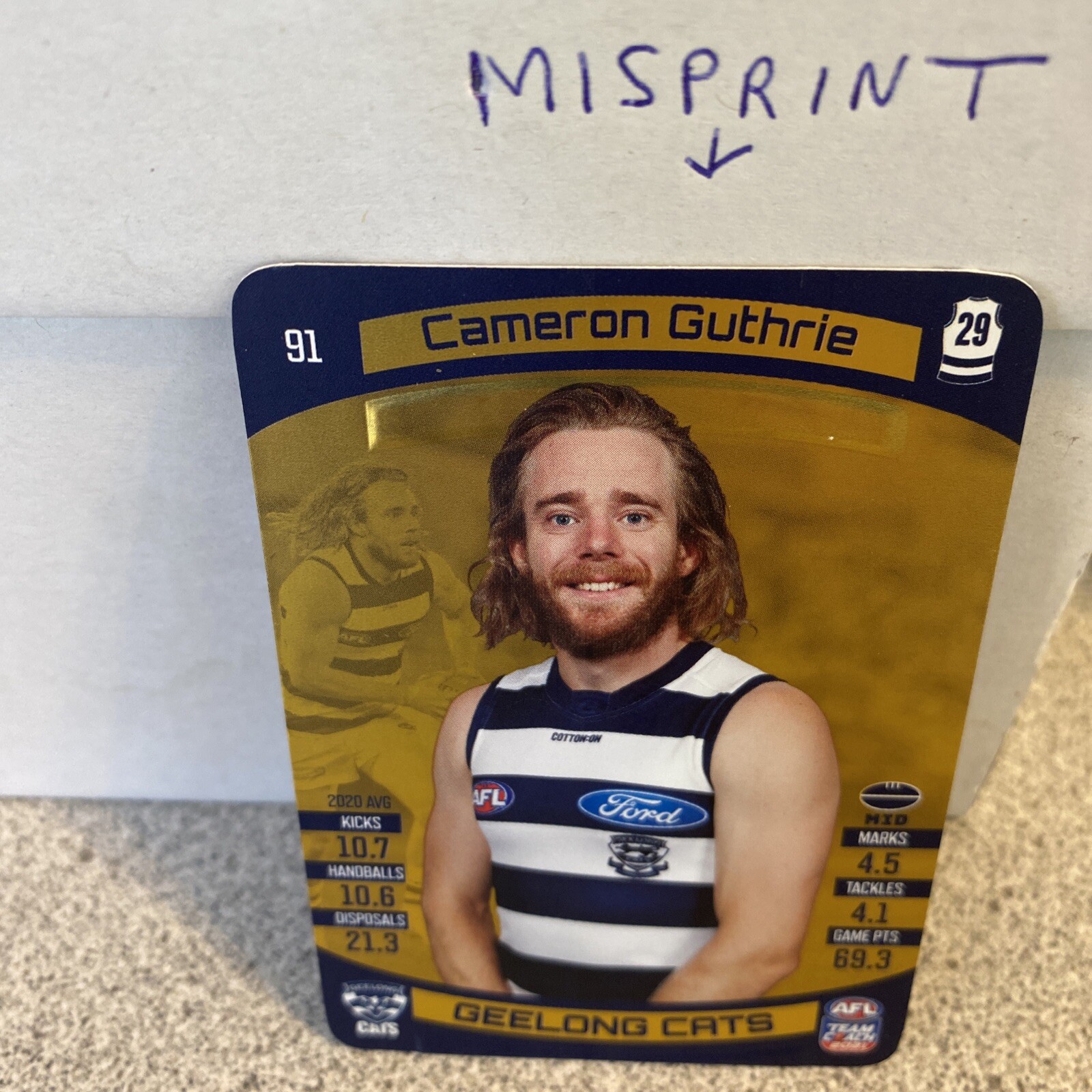 2021 AFL Teamcoach GOLD CARDS with Misprint - RARE AND HIGHLY ...