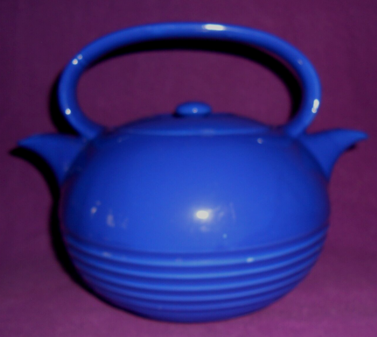 Vintage Cobalt Blue HALL CHINA TWINSPOUT TEA MASTER PAT.2135410 Double ...