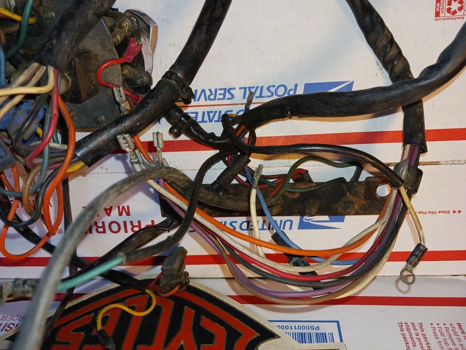 HARLEY PANHEAD SHOVELHEAD DASH PLATE WITH SWITCH & WIRING HARLEY KEY ...