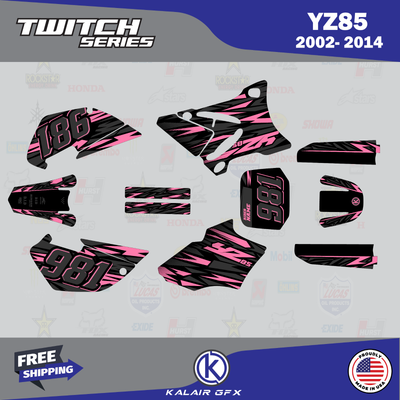 Graphics Kit for Yamaha YZ85 (2002-2014) YZ 85 Twitch Series - Pink | eBay