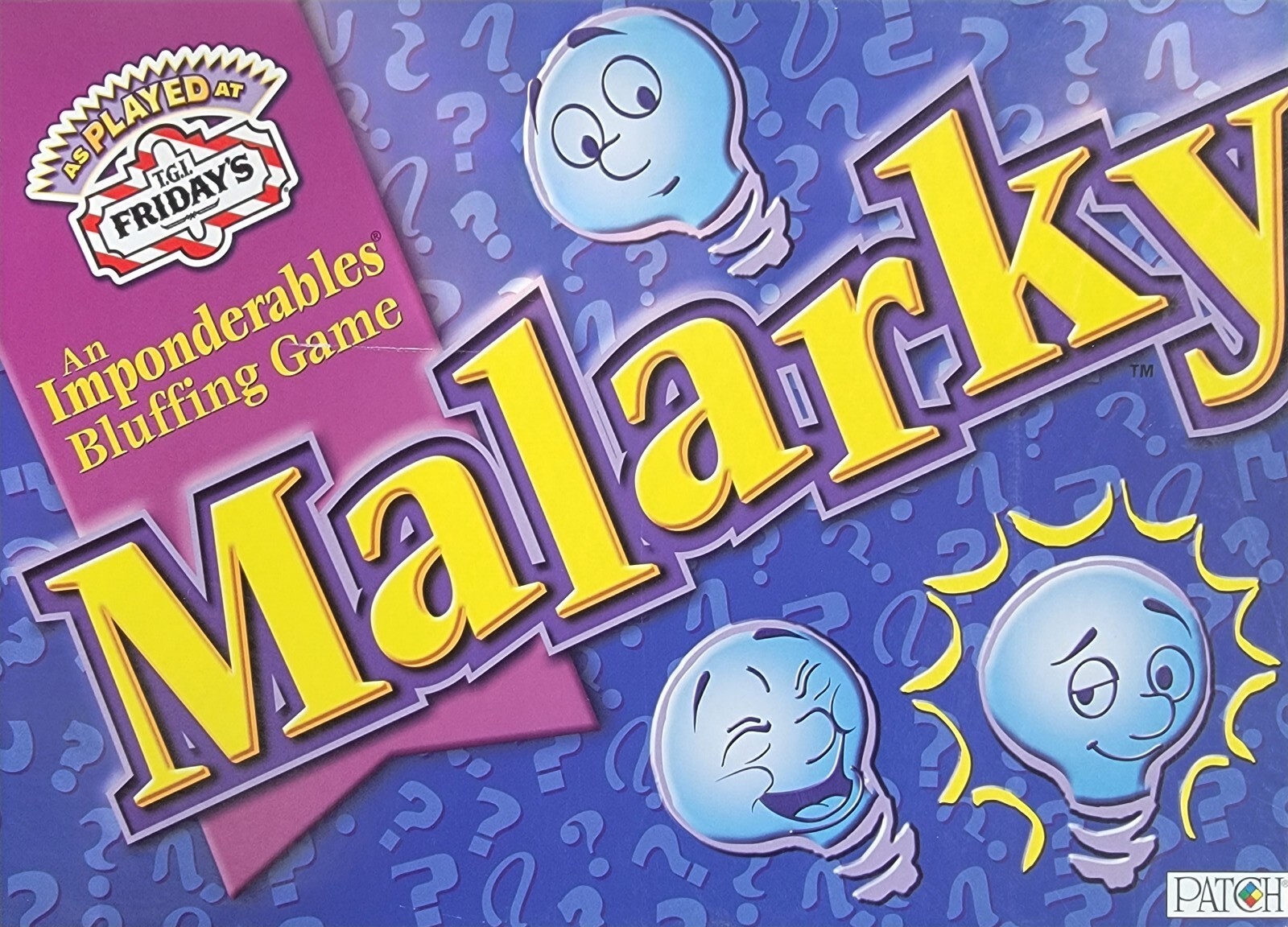 Malarky Bluffing Board Game Patch 100% Complete TGI Fridays | eBay