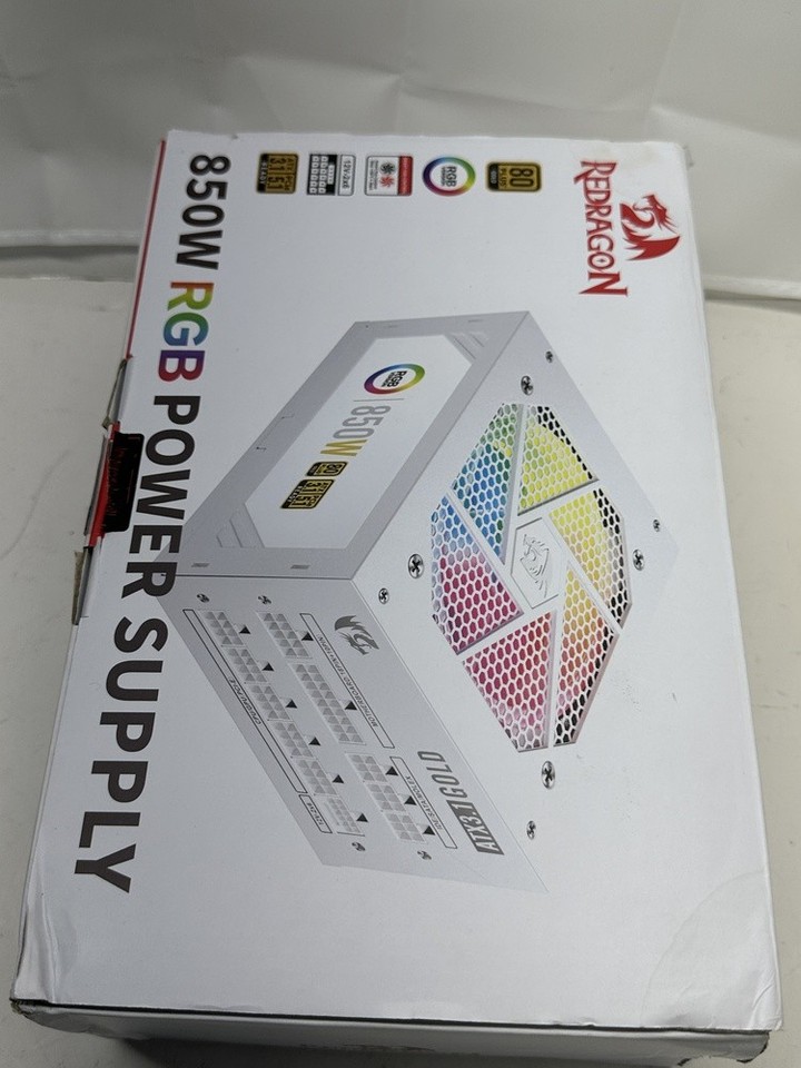 Red Dragon 850W Power Supply, Fully Modular, 80 plus Gold, RGB FOR ...