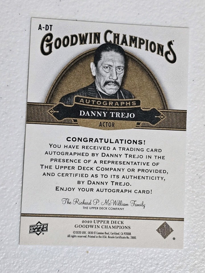 DANNY TREJO 2020 GOODWIN Champions Auto/Autograph Card MACHETE | eBay