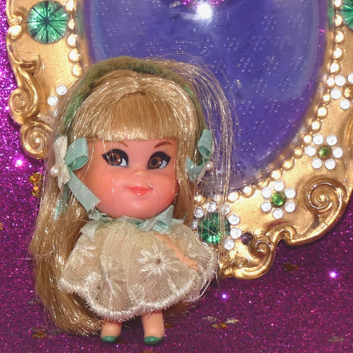Vintage 1960s Mattel Liddle Kiddle Lucky Locket Lou #3537 jewelry DOLL ...