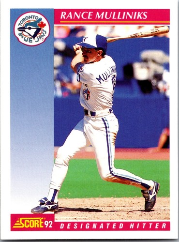 1992 Rance Mulliniks Score BASEBALL #132 Toronto Blue Jays | eBay