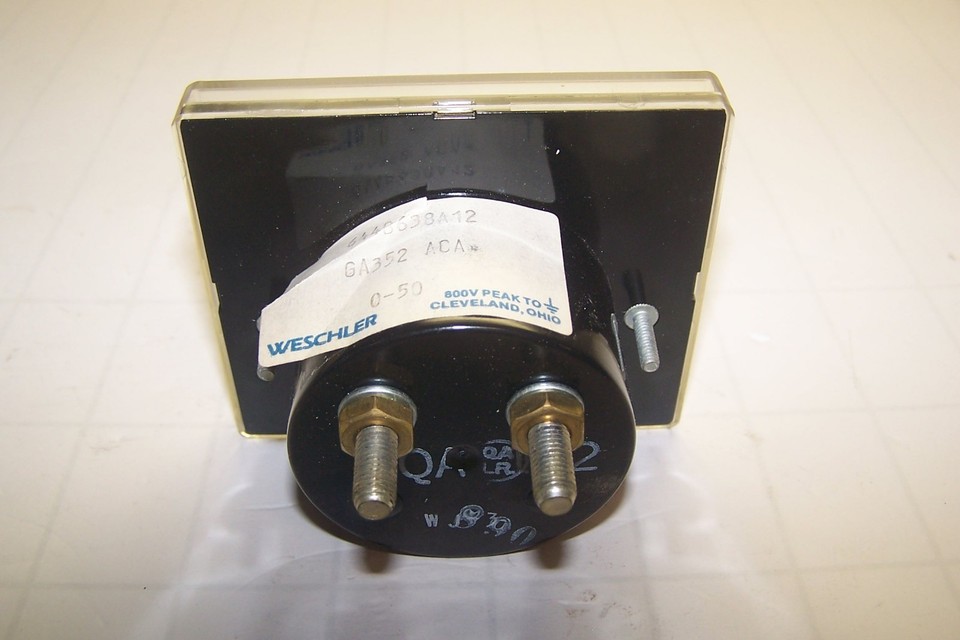 NEW WESCHLER INSTRUMENTS 0 - 50 AC AMPS PANEL METER 644B638A12 | eBay