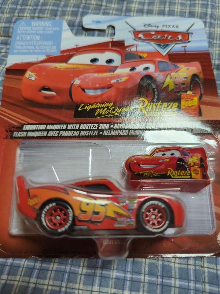 Disney Pixar Cars Lighting McQueen with Rusteze Sign | eBay