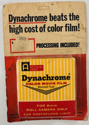 Dynachrome Color Movie Film Daylight 825 RD Double 8mm EXPIRED 1965 ...