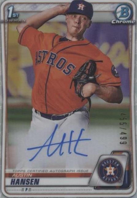 2020 Bowman Chrome - Prospect Autographs Austin Hansen #CPA-AH ...