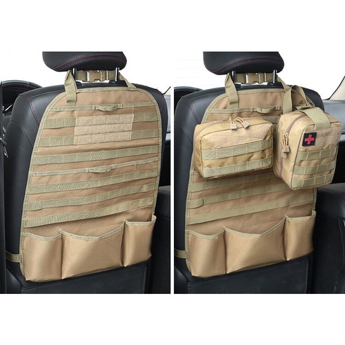 Car Seat Back Organizer Cover Storage Bag Tactical Molle Panel Vehicle ...