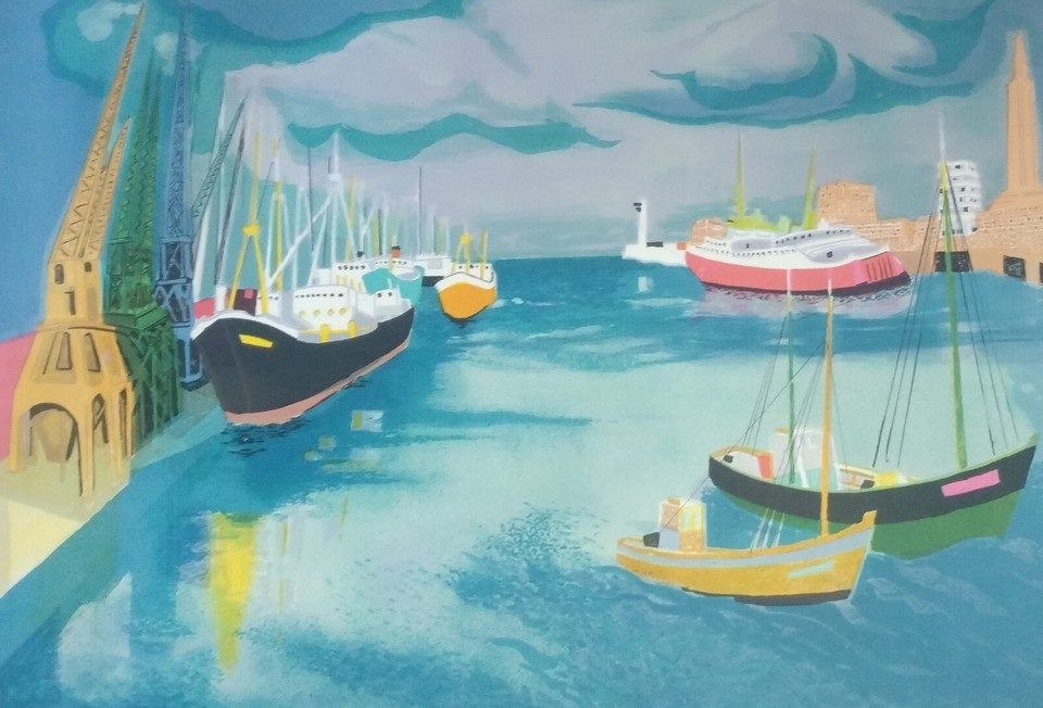 Georges Lambert b1919, "Le Harve" Limited Edition Lithograph ...