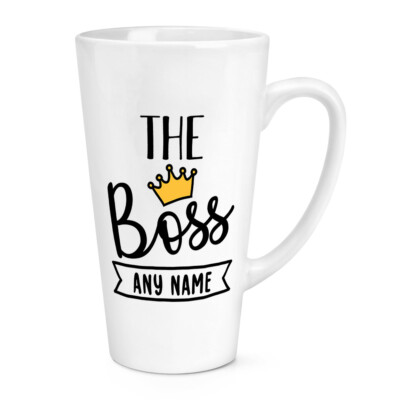 Personalised The Boss 17oz Large Latte Mug Cup Work Manager Worlds Best ...