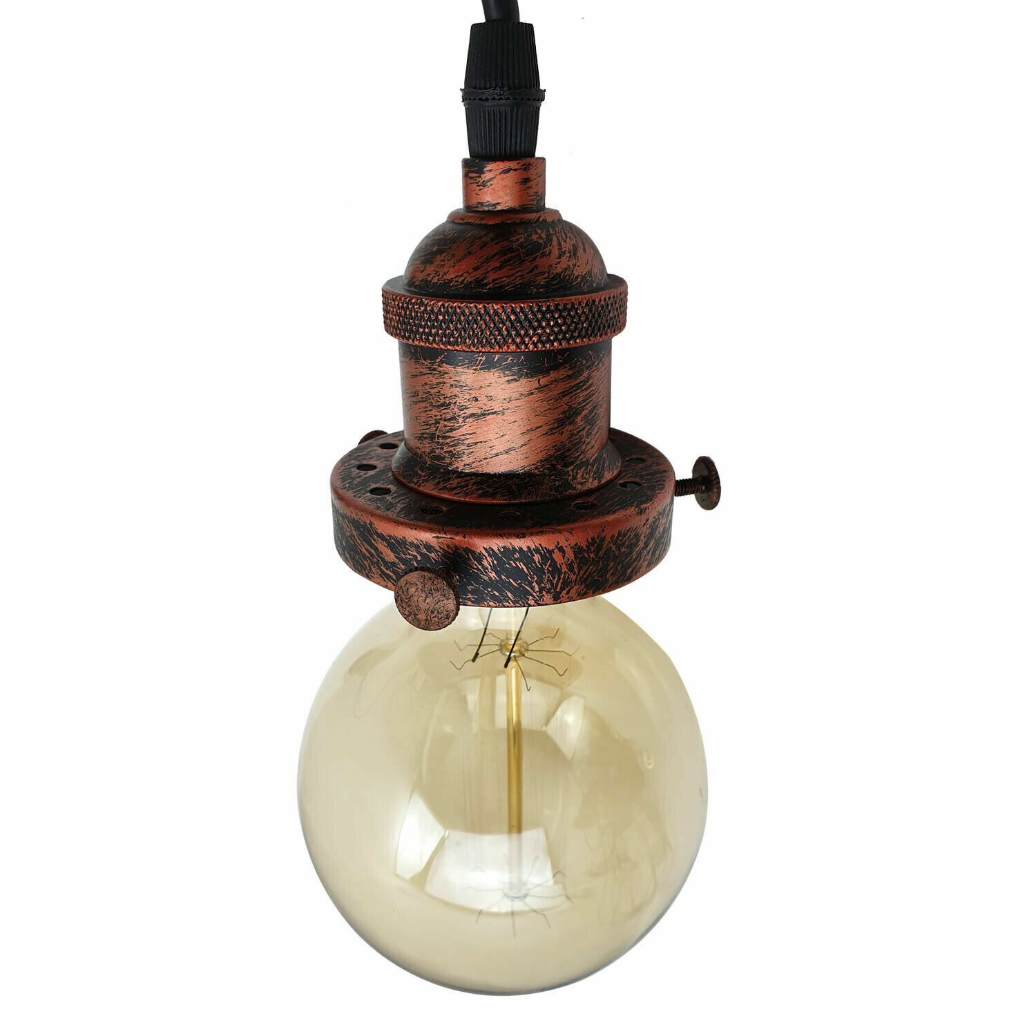Ceiling Rose & Pendant Lamp Flex Antique Brass Hanging Lamp Holder ...