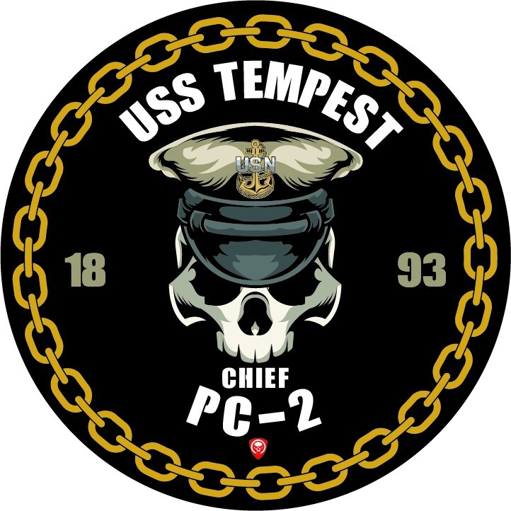 USS Tempest PC-2 US Navy Chief Mess 1893 USN Patrol Craft Goat Locker ...
