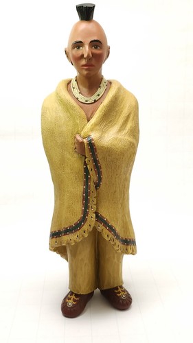 Indian Mohawk Hair Thanksgiving Harvest Leo R Smith Figurine Folk Art ...