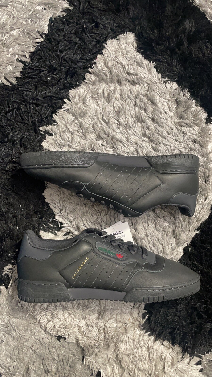 Adidas Yeezy Powerphase Calabasas Core Black Sneakers Men’s 8.5 CG6420 ...