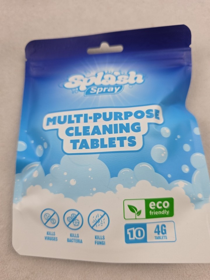 Splash Spray Packages Multi-Purpose Cleaning Tablets (20) and Spray ...