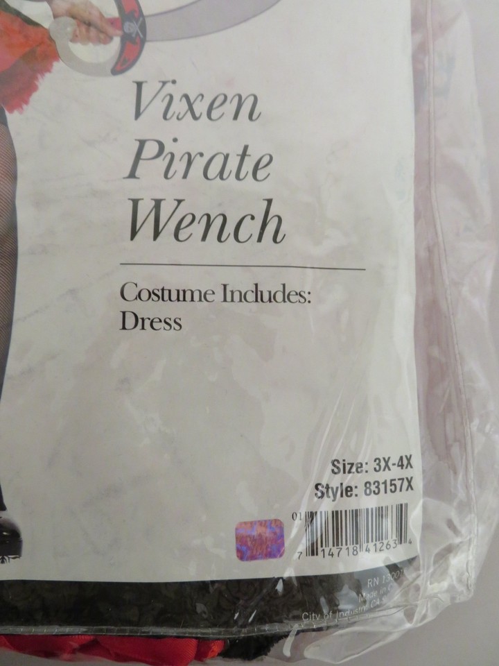 Leg Avenue Vixen Pirate Wench Halloween Costume 3X/4X | eBay